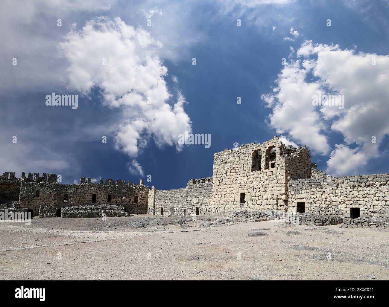 Ruins of Azraq Castle (Qasr al-Azraq) is a crusader castle (300AD ...