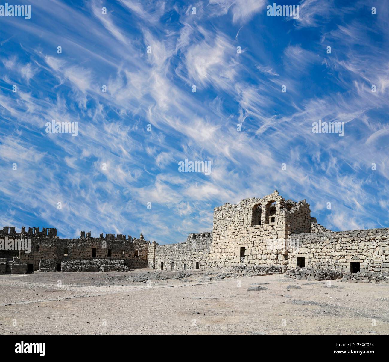 Ruins of Azraq Castle (Qasr al-Azraq) is a crusader castle (300AD ...