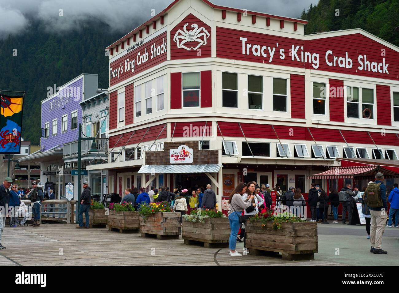 Tracy's King Crab Shack stands directly across from Juneau's cruise ...