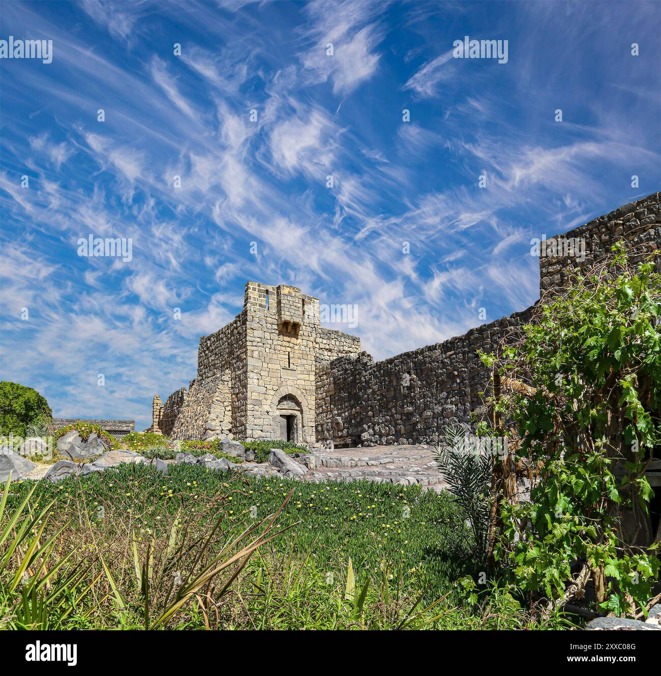 Ruins of Azraq Castle (Qasr al-Azraq) is a crusader castle (300AD ...