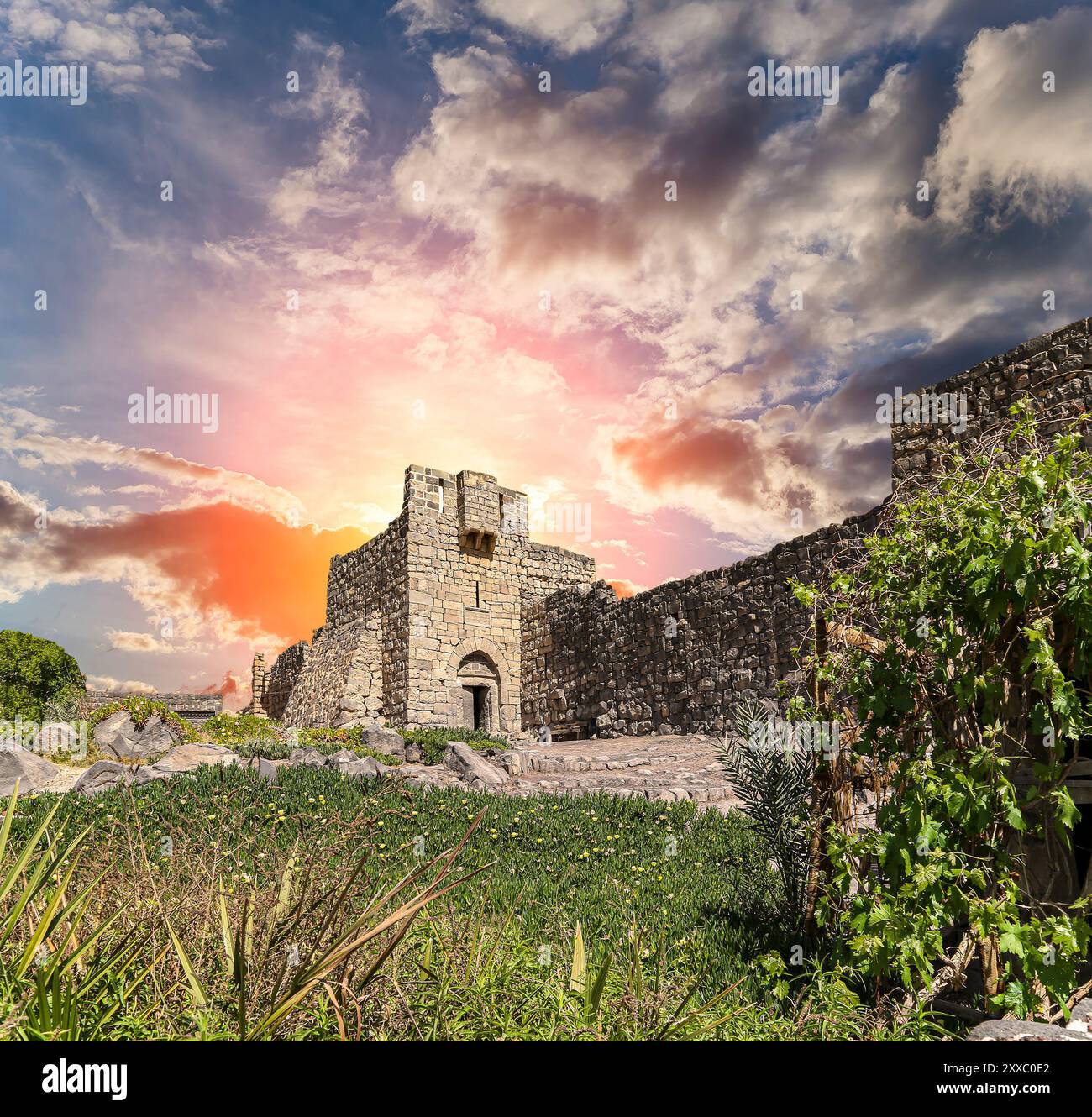 Ruins of Azraq Castle (Qasr al-Azraq) is a crusader castle (300AD ...