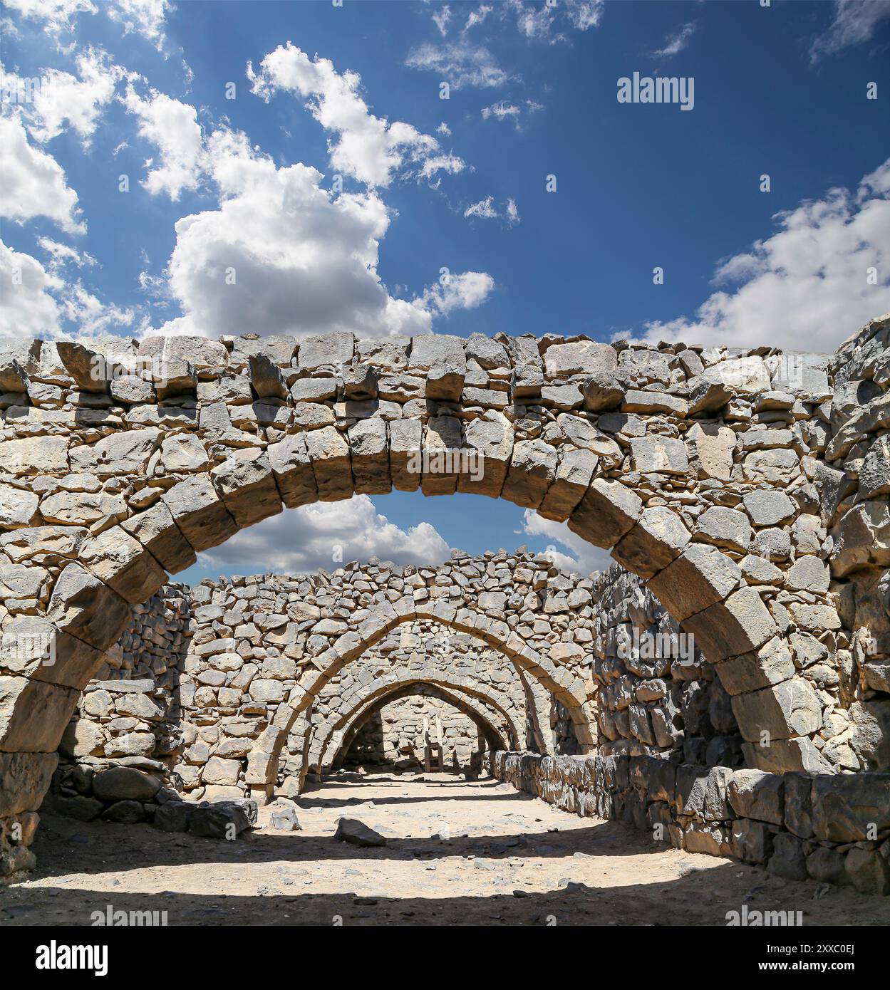 Ruins of Azraq Castle (Qasr al-Azraq) is a crusader castle (300AD ...