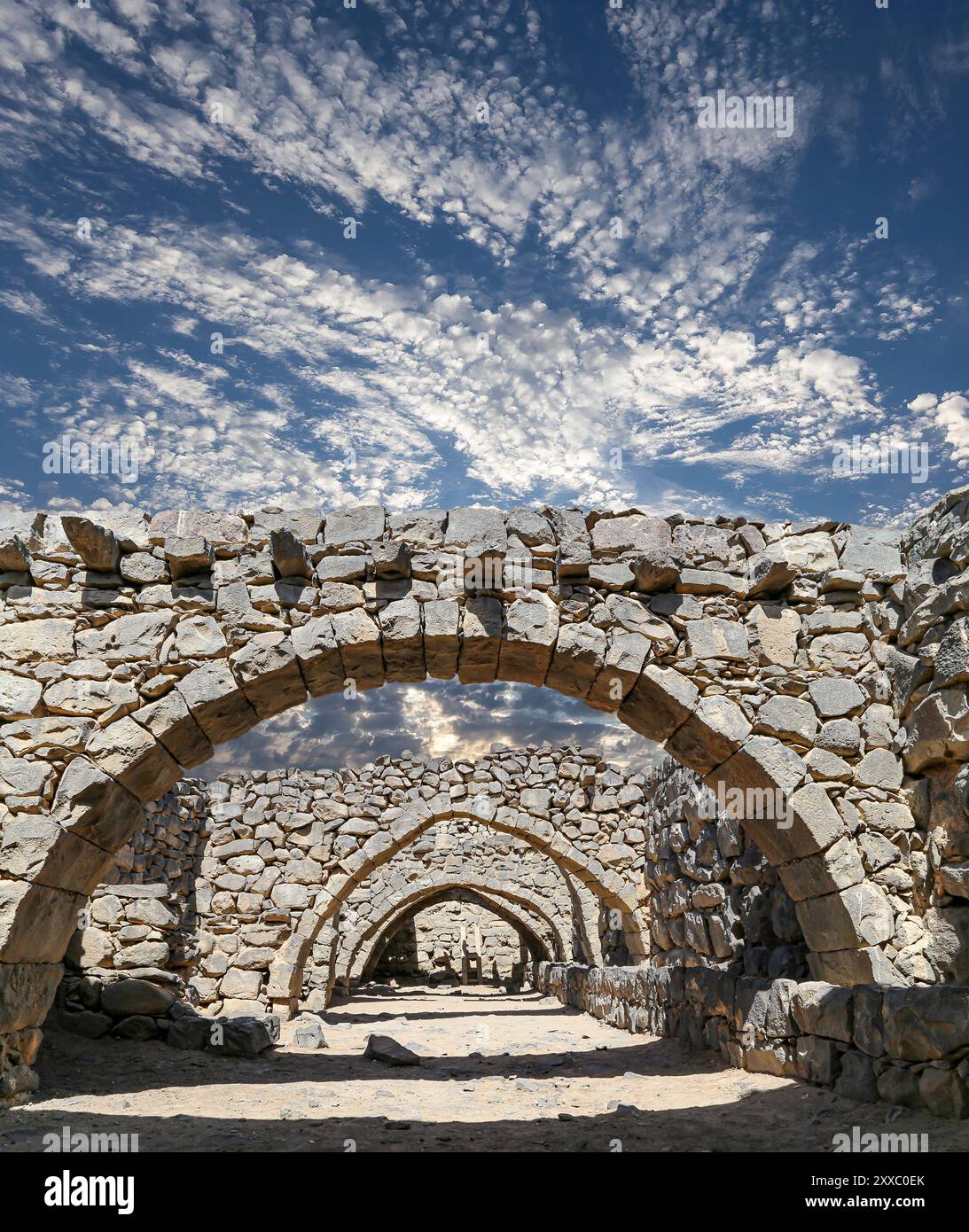 Ruins of Azraq Castle (Qasr al-Azraq) is a crusader castle (300AD ...