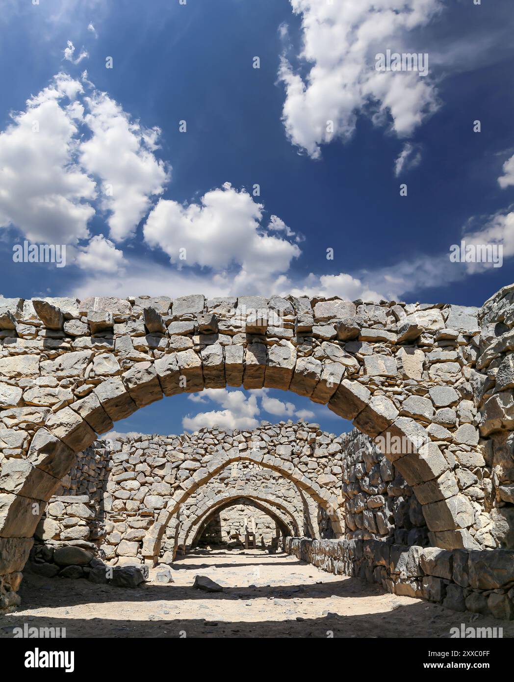 Ruins of Azraq Castle (Qasr al-Azraq) is a crusader castle (300AD ...