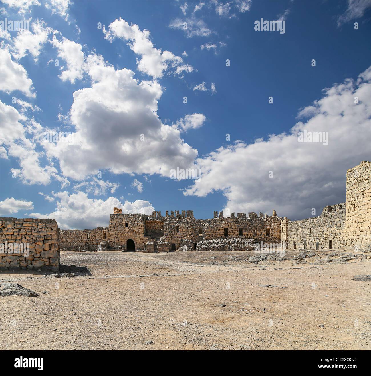 Ruins of Azraq Castle (Qasr al-Azraq) is a crusader castle (300AD ...