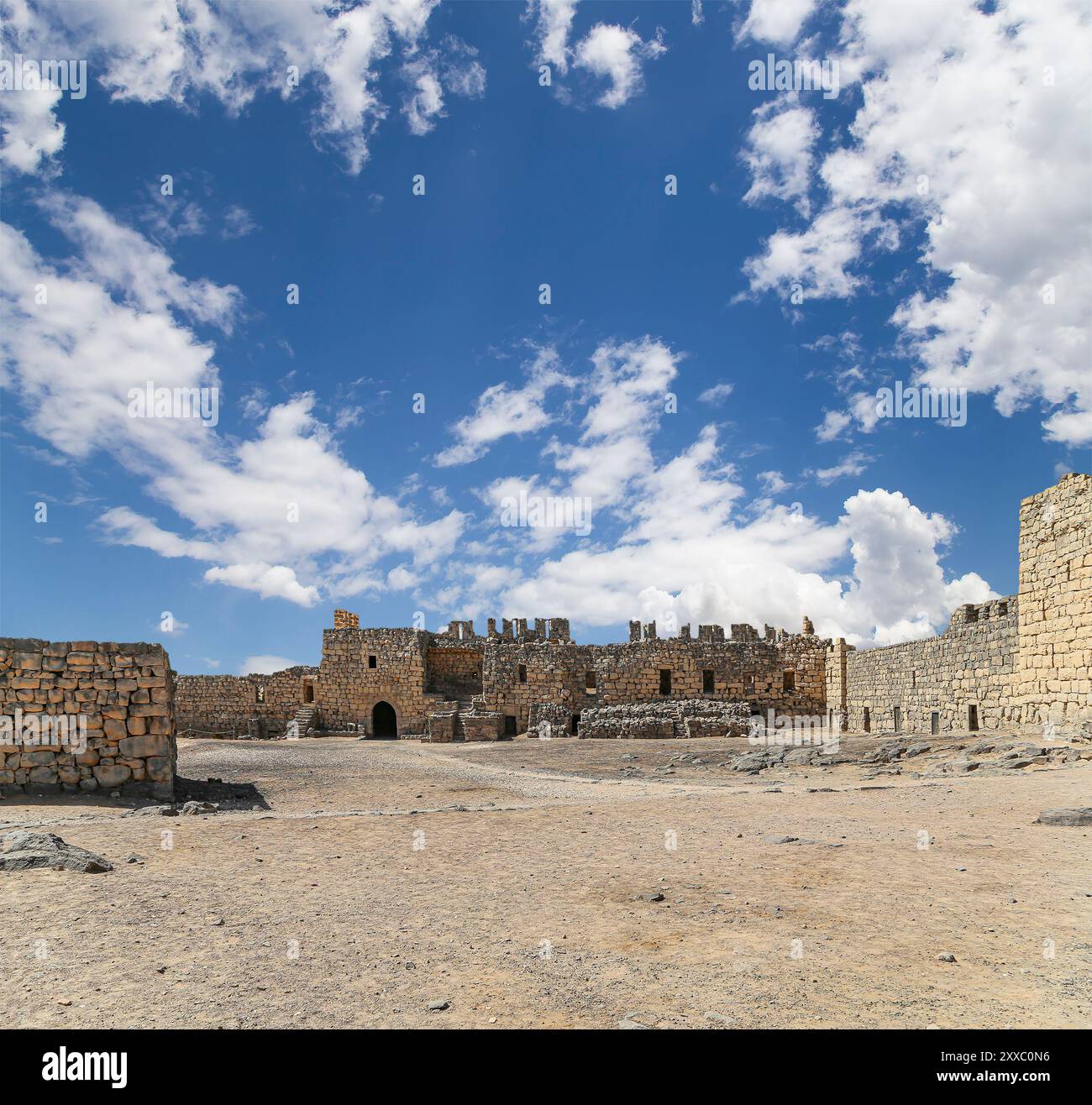 Ruins of Azraq Castle (Qasr al-Azraq) is a crusader castle (300AD ...