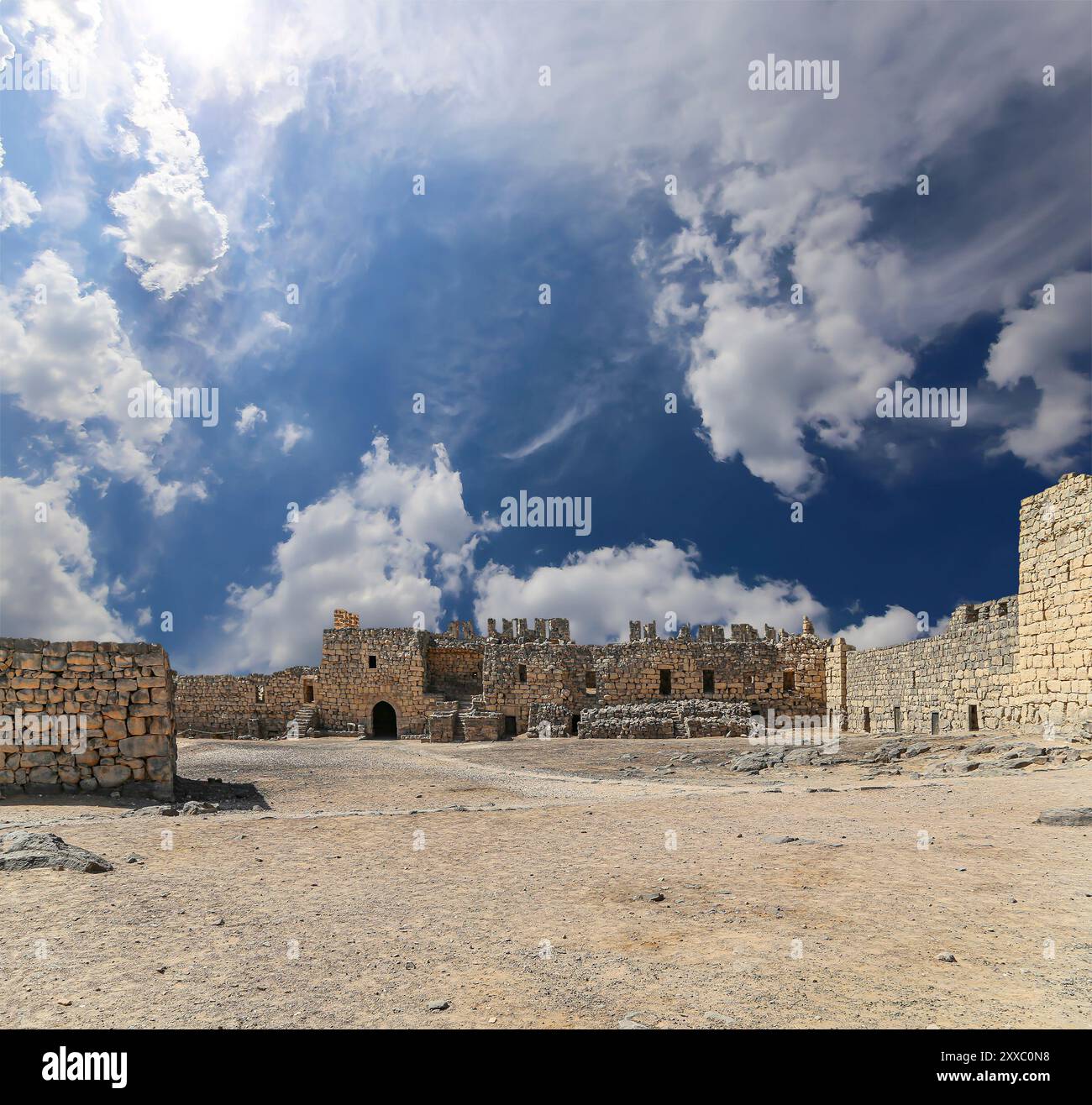 Ruins of Azraq Castle (Qasr al-Azraq) is a crusader castle (300AD ...