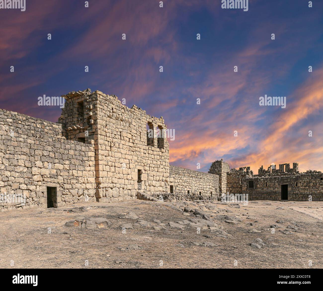 Ruins of Azraq Castle (Qasr al-Azraq) is a crusader castle (300AD ...