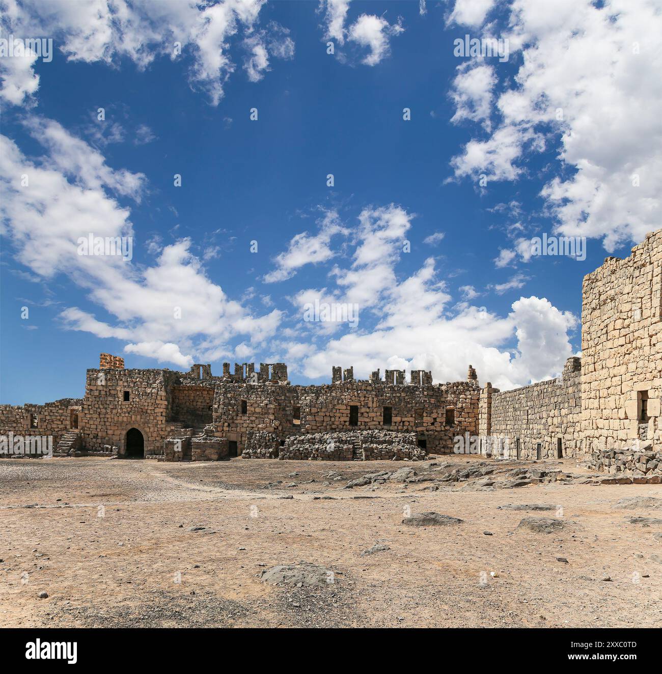 Ruins of Azraq Castle (Qasr al-Azraq) is a crusader castle (300AD ...