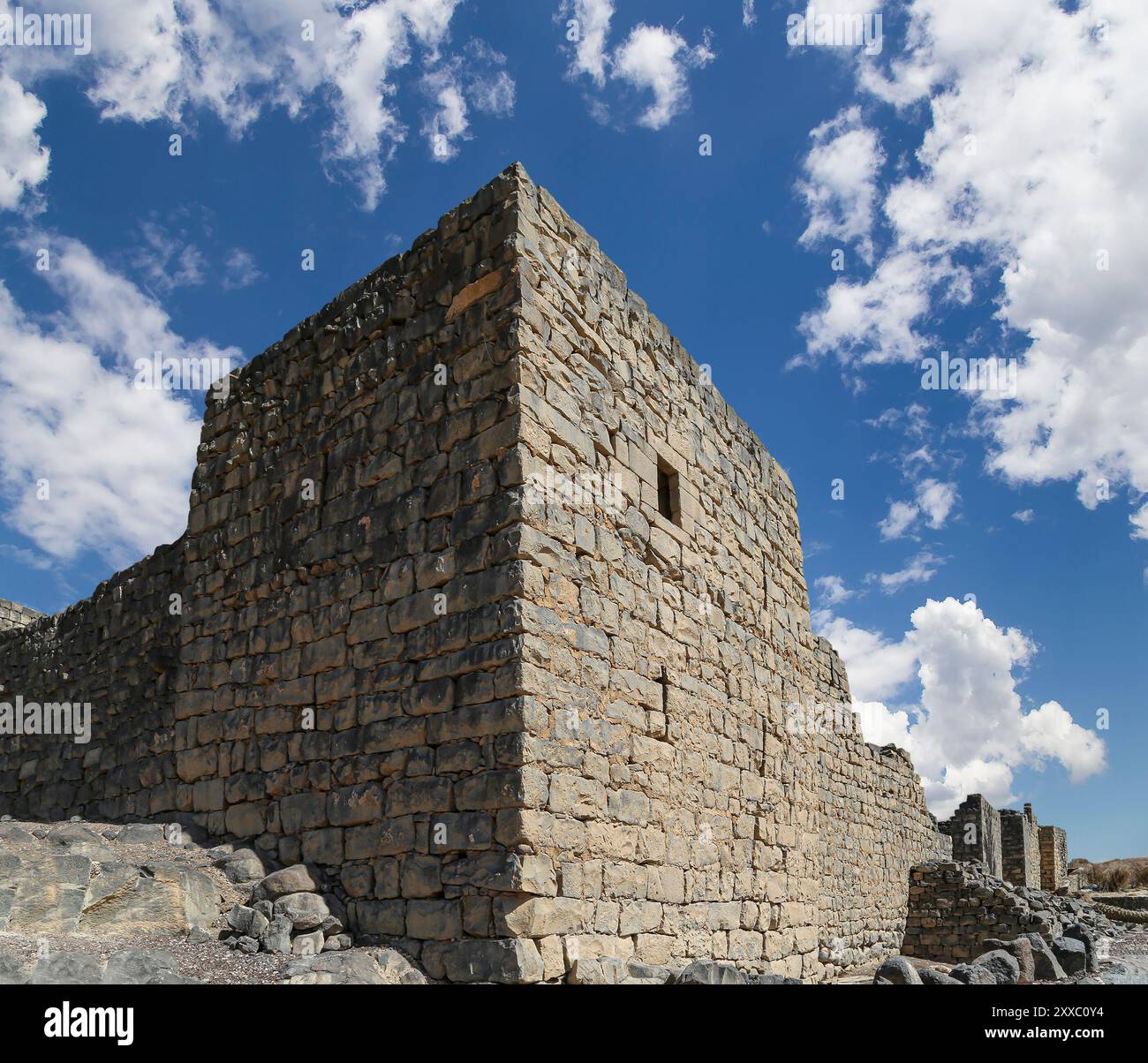 Ruins of Azraq Castle (Qasr al-Azraq) is a crusader castle (300AD ...