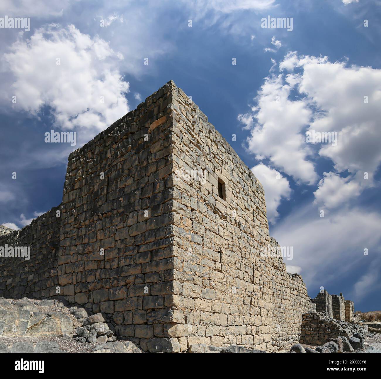 Ruins of Azraq Castle (Qasr al-Azraq) is a crusader castle (300AD ...