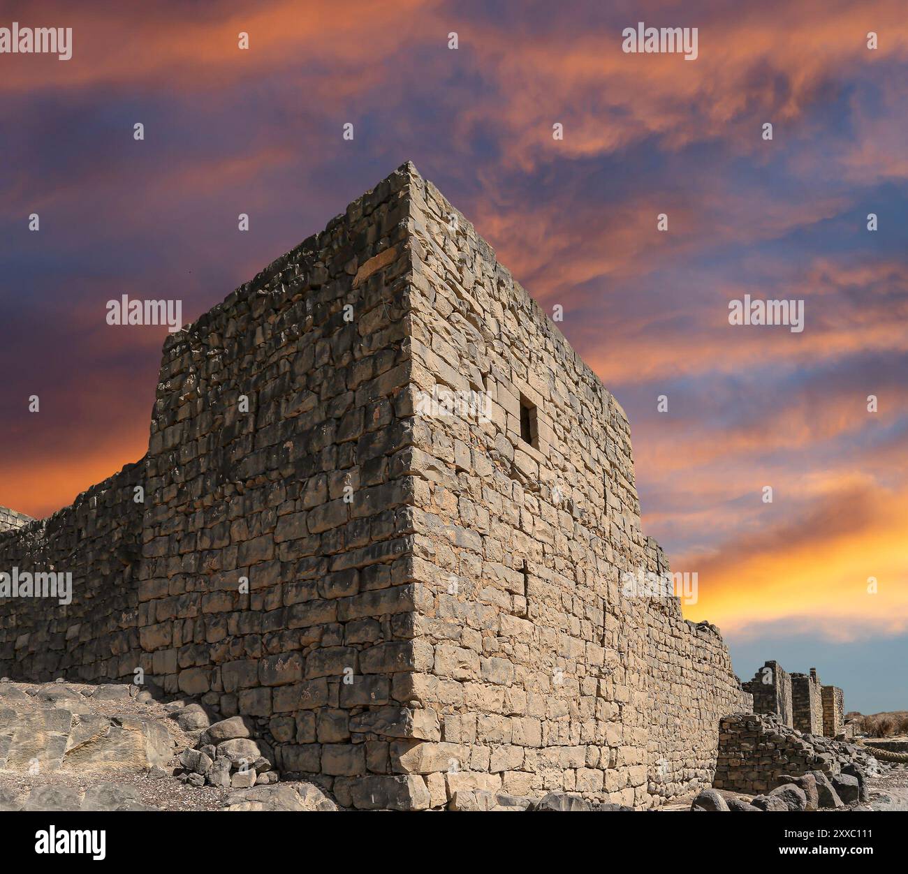 Ruins of Azraq Castle (Qasr al-Azraq) is a crusader castle (300AD ...