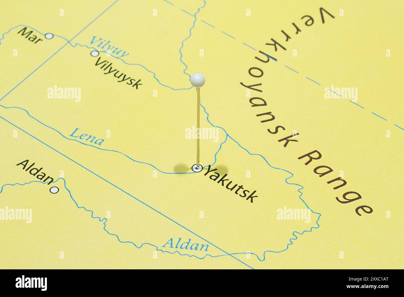 Yakutsk map hi-res stock photography and images - Alamy