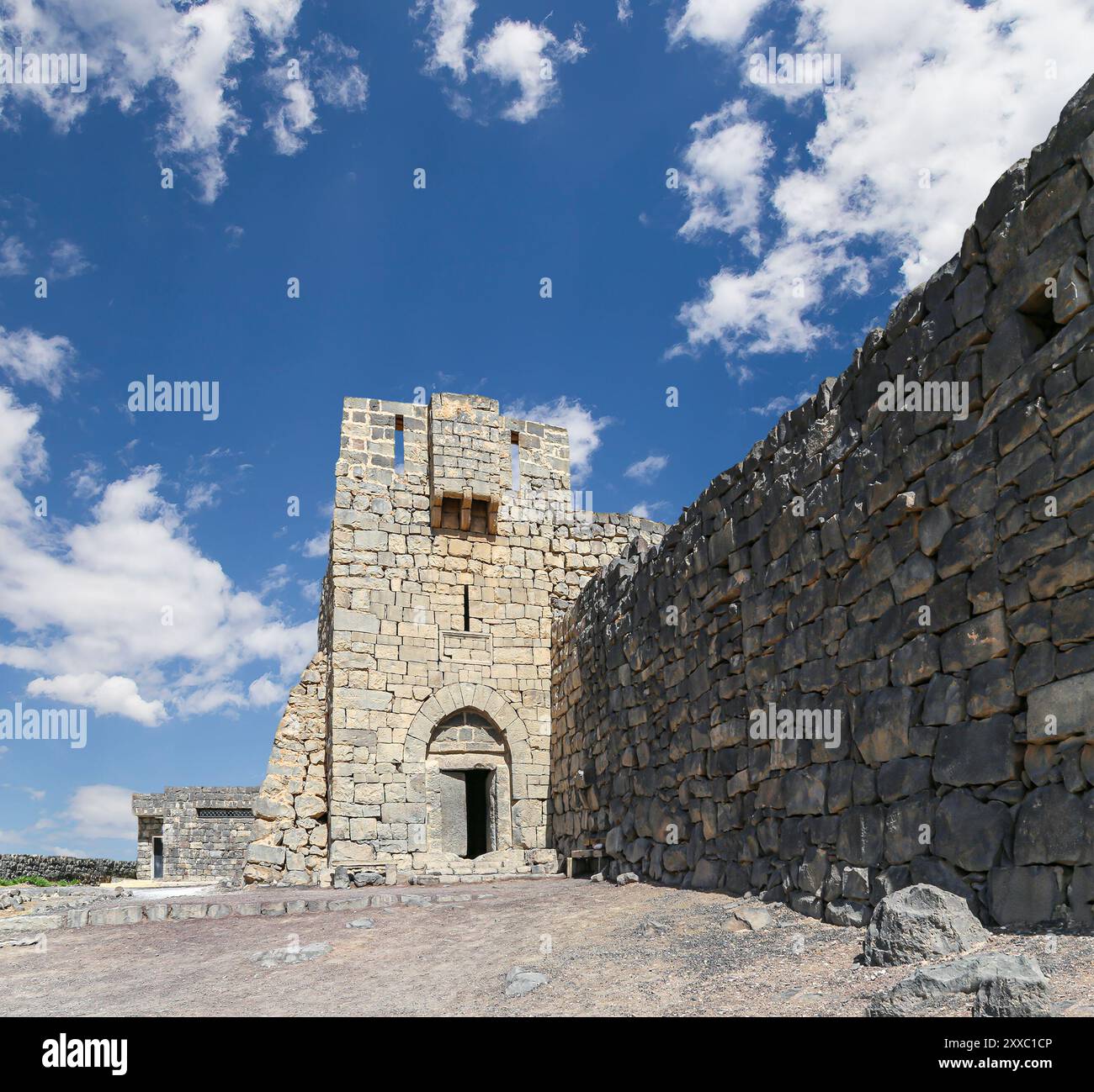 Ruins of Azraq Castle (Qasr al-Azraq) is a crusader castle (300AD ...