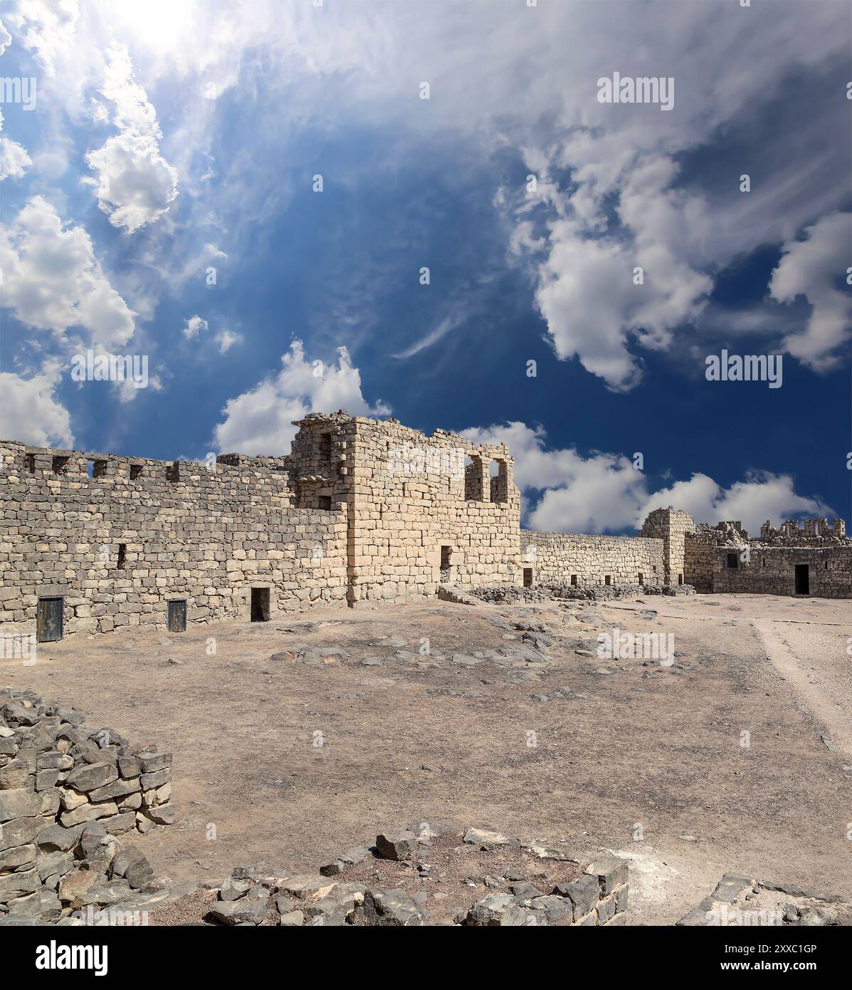 Ruins of Azraq Castle (Qasr al-Azraq) is a crusader castle (300AD ...