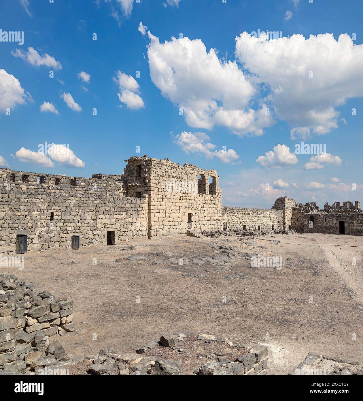 Ruins of Azraq Castle (Qasr al-Azraq) is a crusader castle (300AD ...