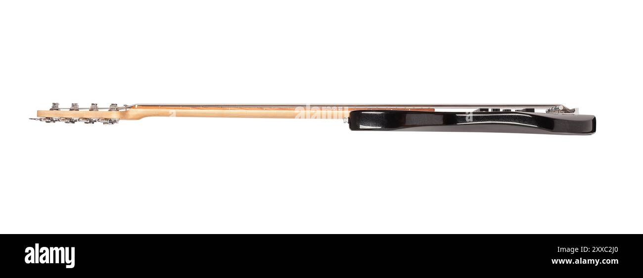 bass guitar path isolated on white side view Stock Photo - Alamy