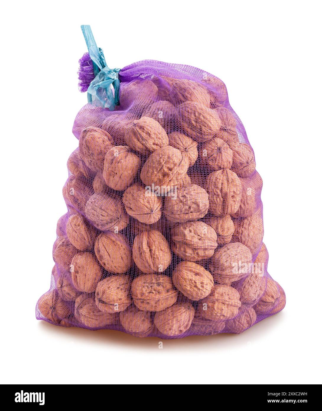 walnuts sack path isolated on white Stock Photo - Alamy