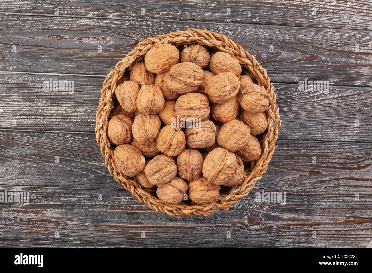 Wicker wood basket hi-res stock photography and images - Alamy