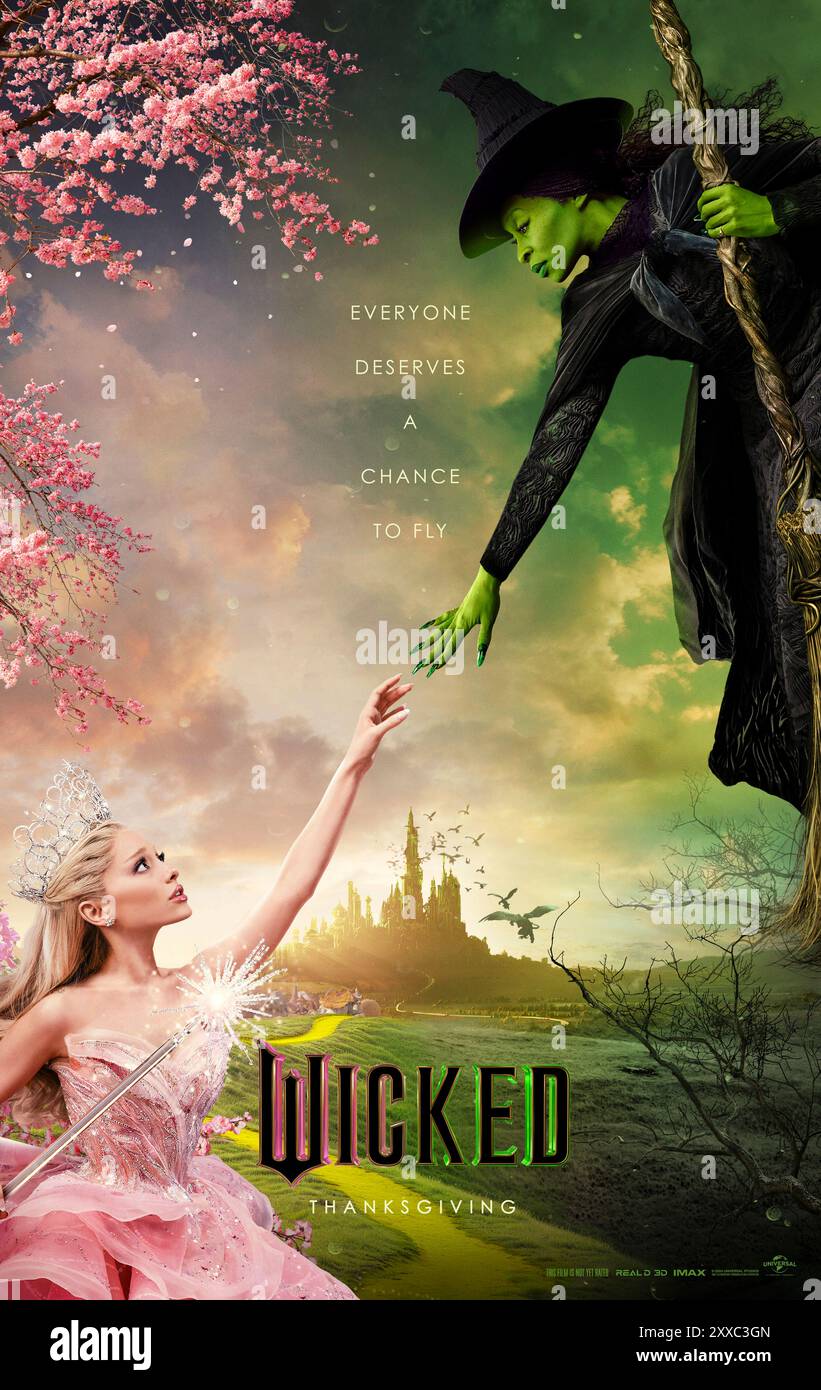 Wicked (2024) directed by Jon M. Chu and starring Cynthia Erivo, Ariana ...