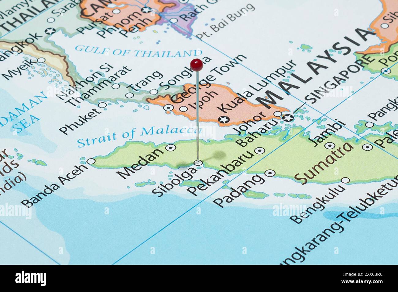 Sibolga map hi-res stock photography and images - Alamy