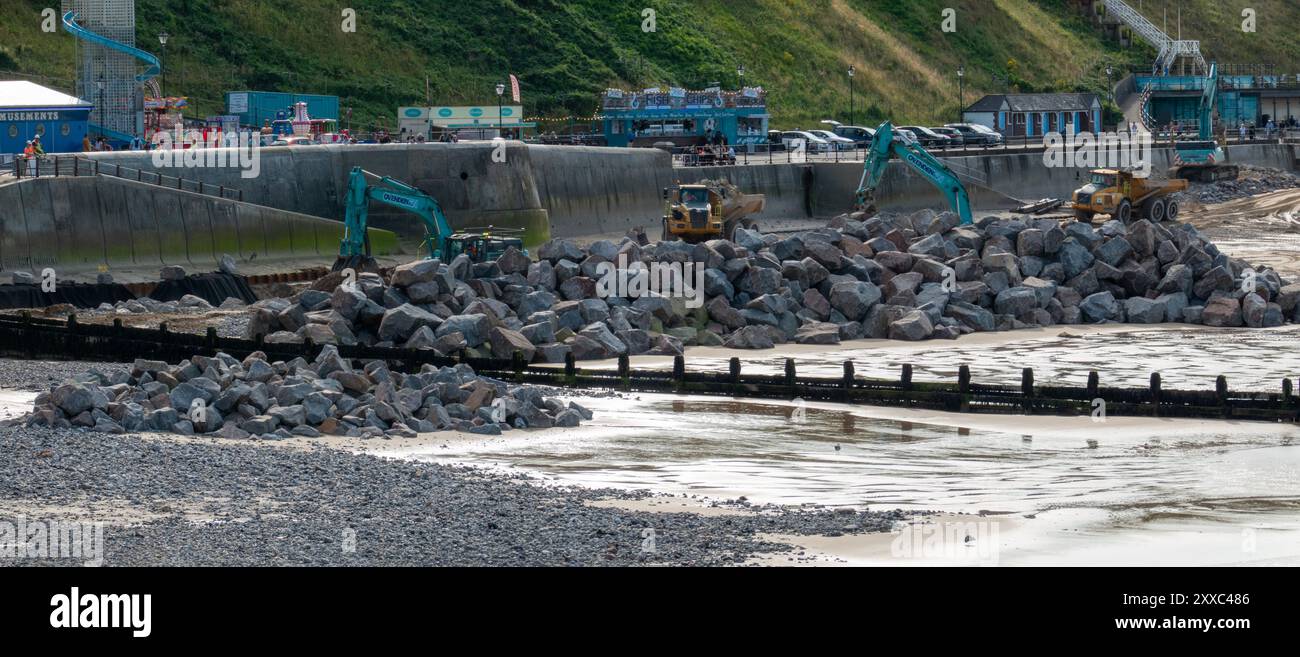 Cromer Rock Armour sea defence project Stock Photo - Alamy