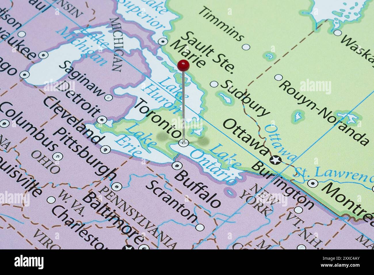 Canada map pin hi-res stock photography and images - Alamy