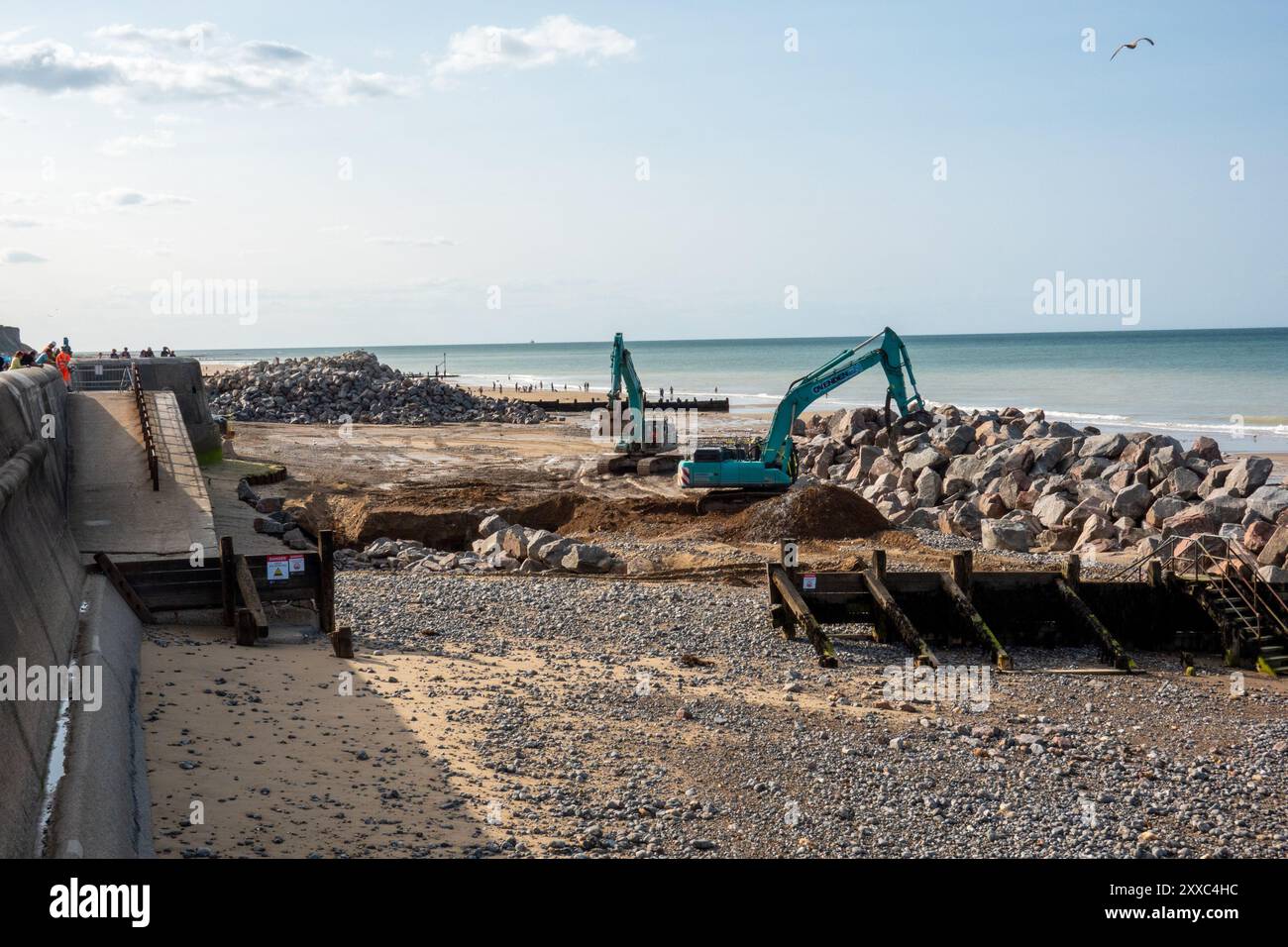 Rock armour sea defence project hi-res stock photography and images - Alamy