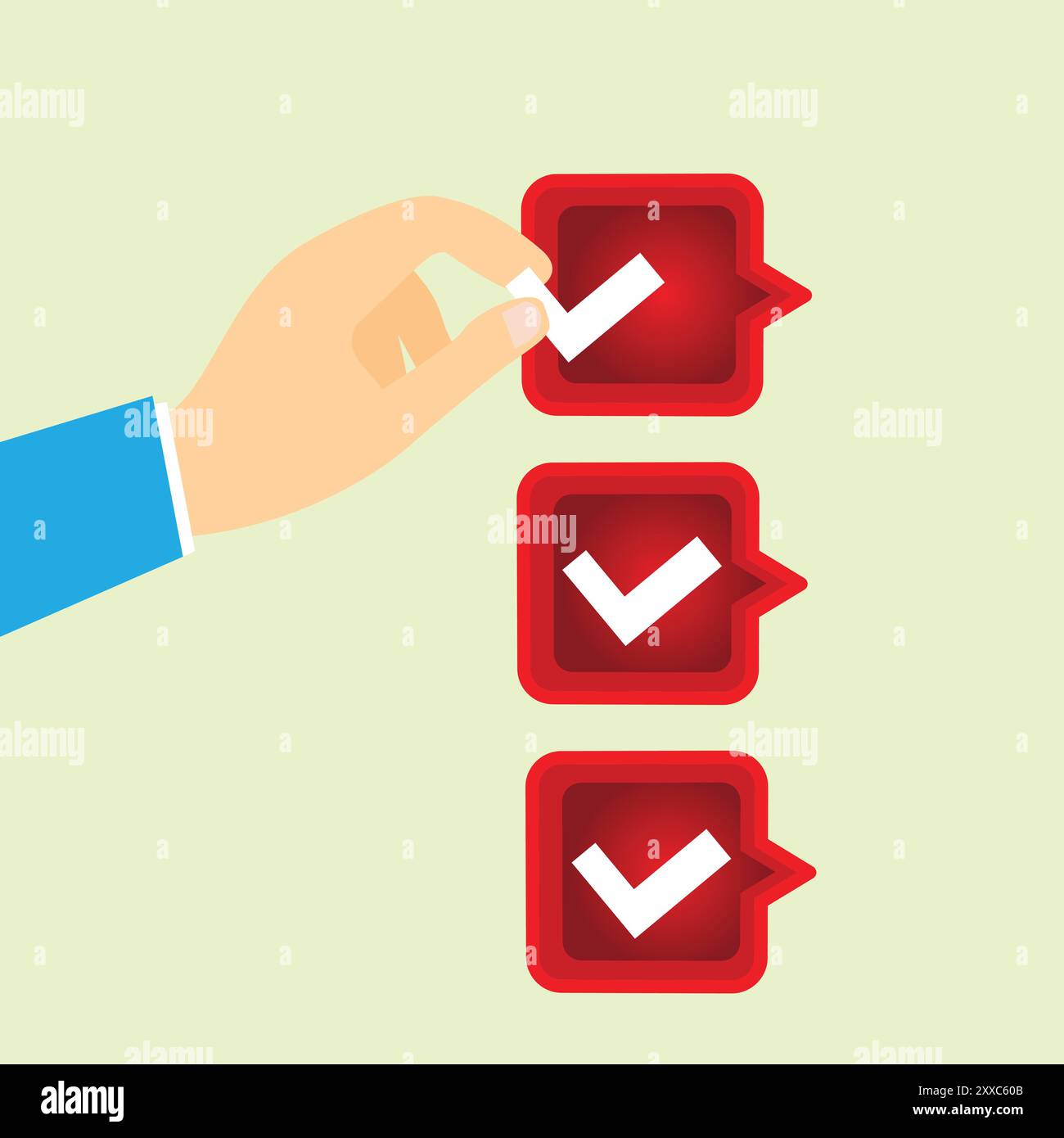 Hand speech bubble on Stock Vector Images - Alamy