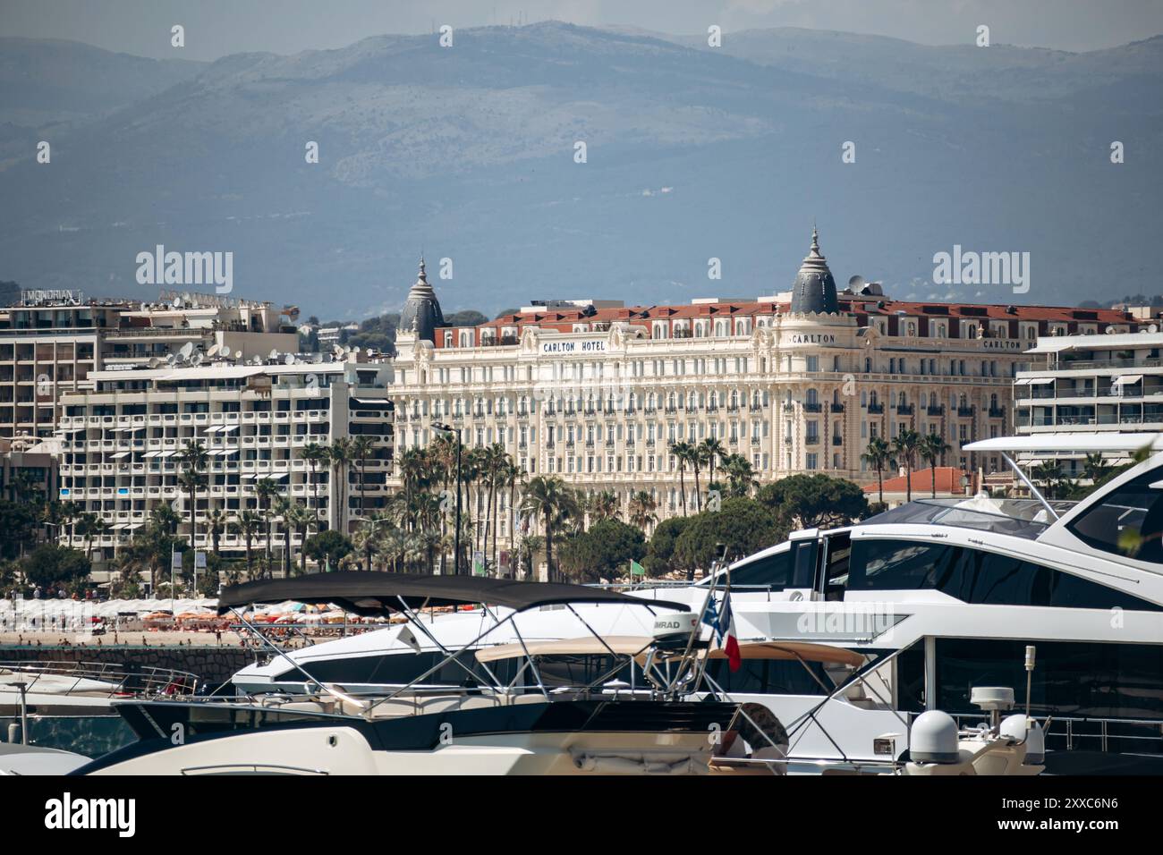 Cannes, France - August 1, 2024: View of the famous Carlton Hotel in ...