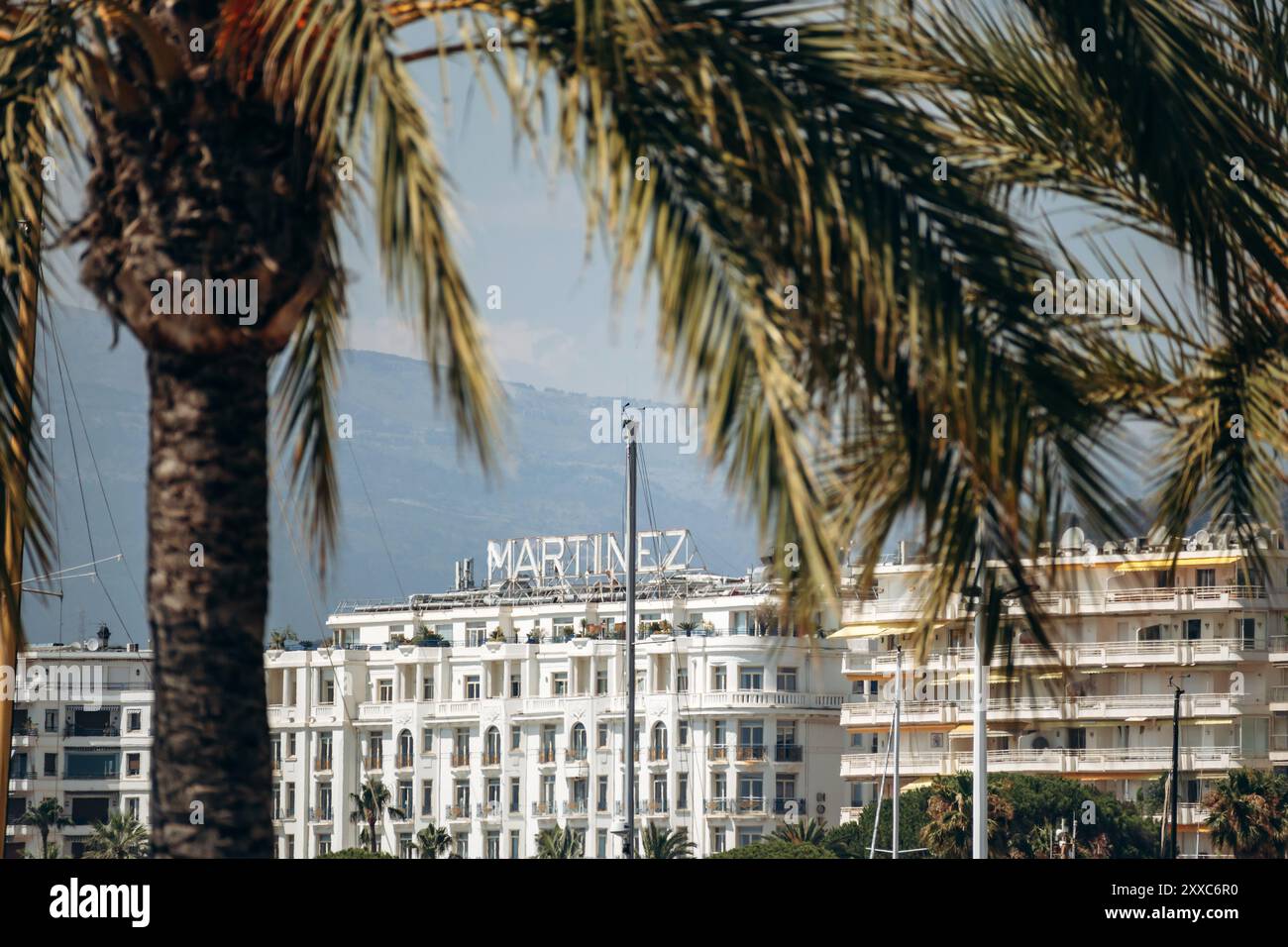 Cannes, France - August 1, 2024: View of the famous Martinez Hotel in ...