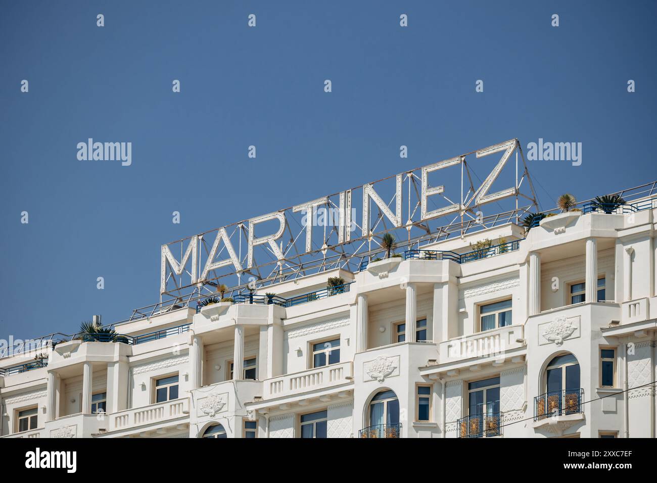 Cannes, France - August 1, 2024: View of the famous Martinez Hotel in ...