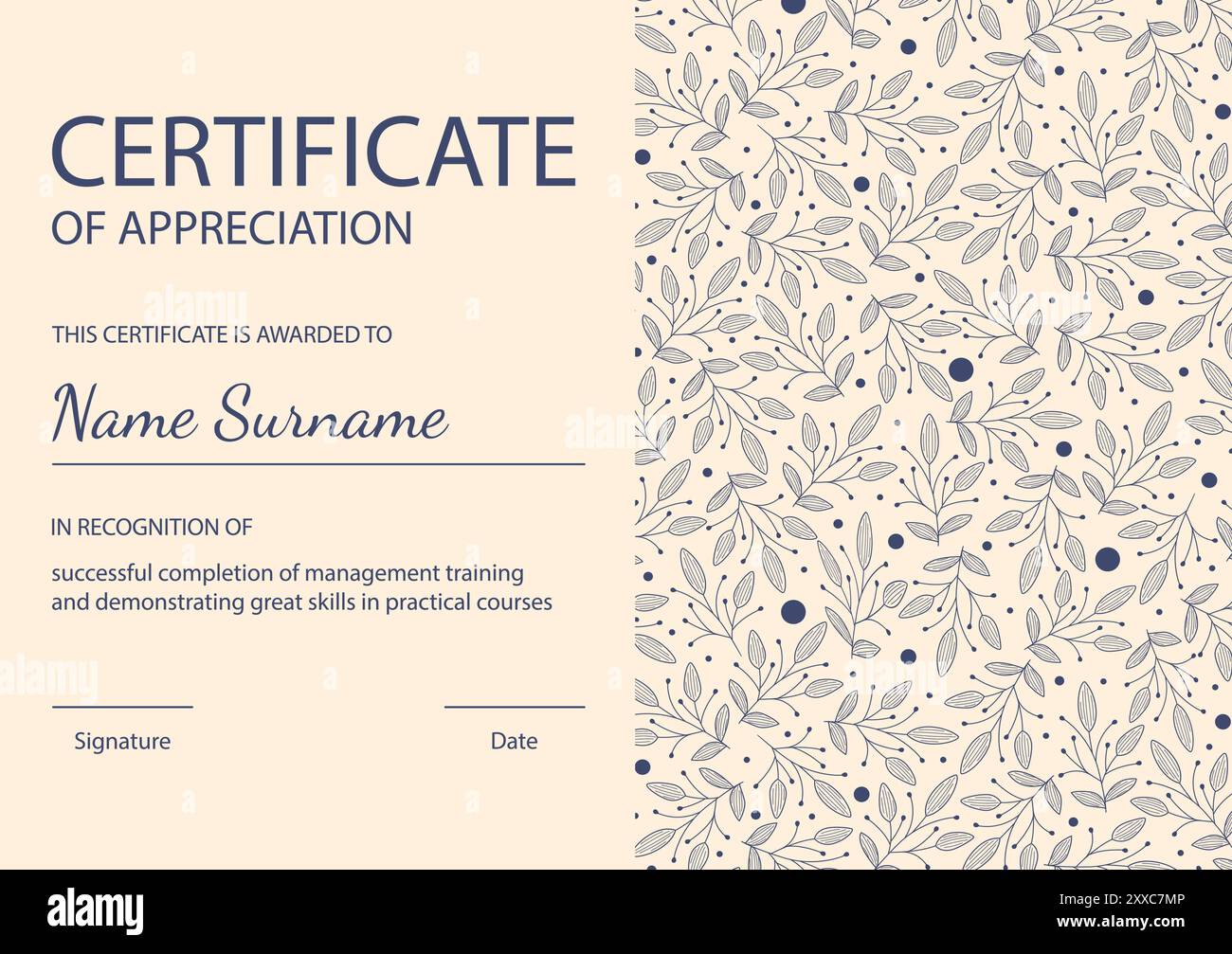 Diploma vector template. Certificate of appreciation template, flourish ...