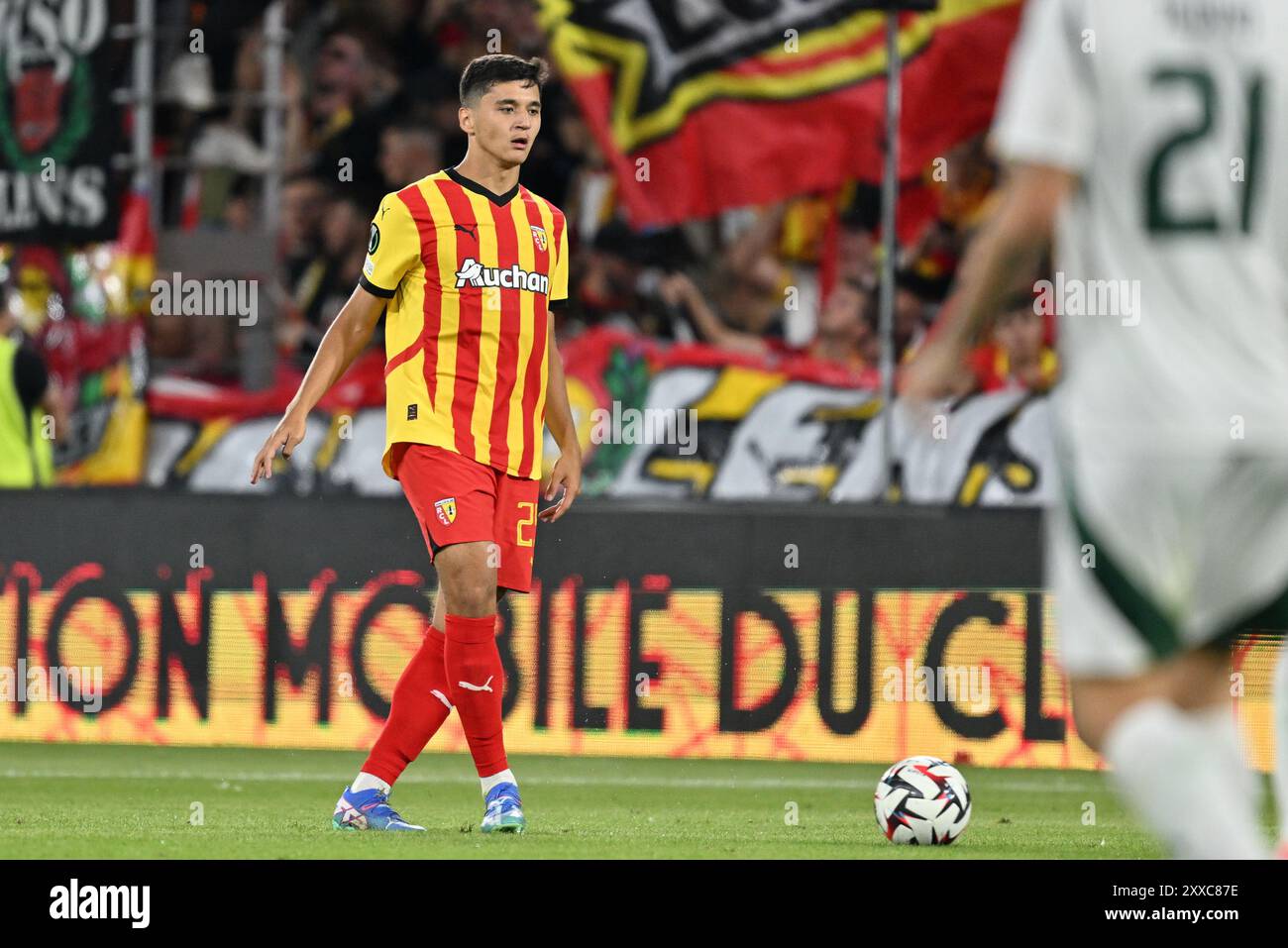 Abdukodir Khusanov (25) of RC Lens pictured during the Conference ...