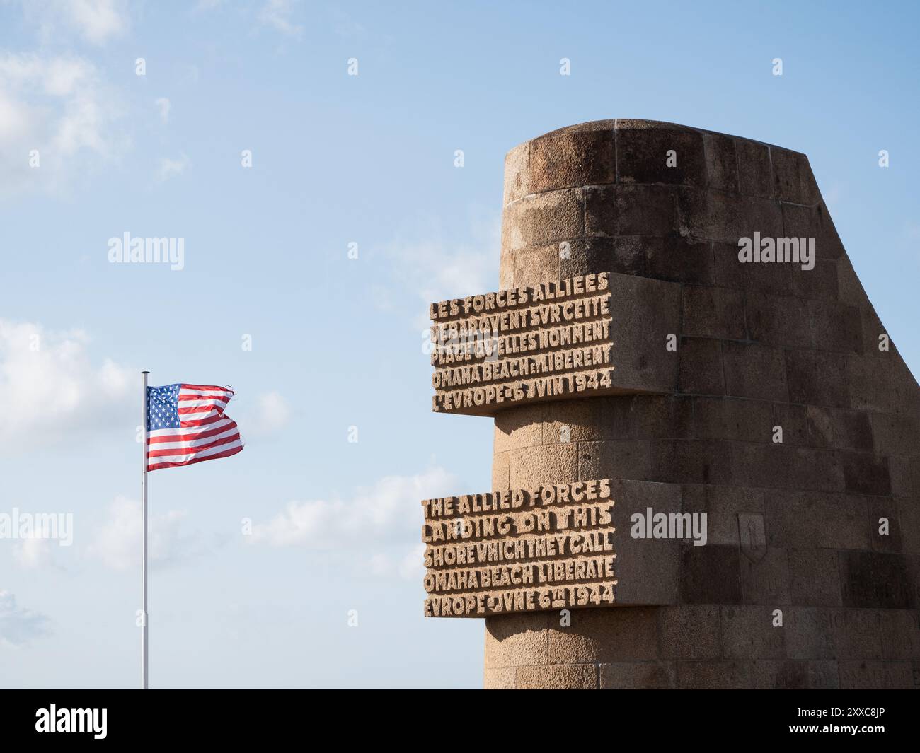 Omaha Beach, France: August 20th 2024: The Signal Monument in Omaha ...