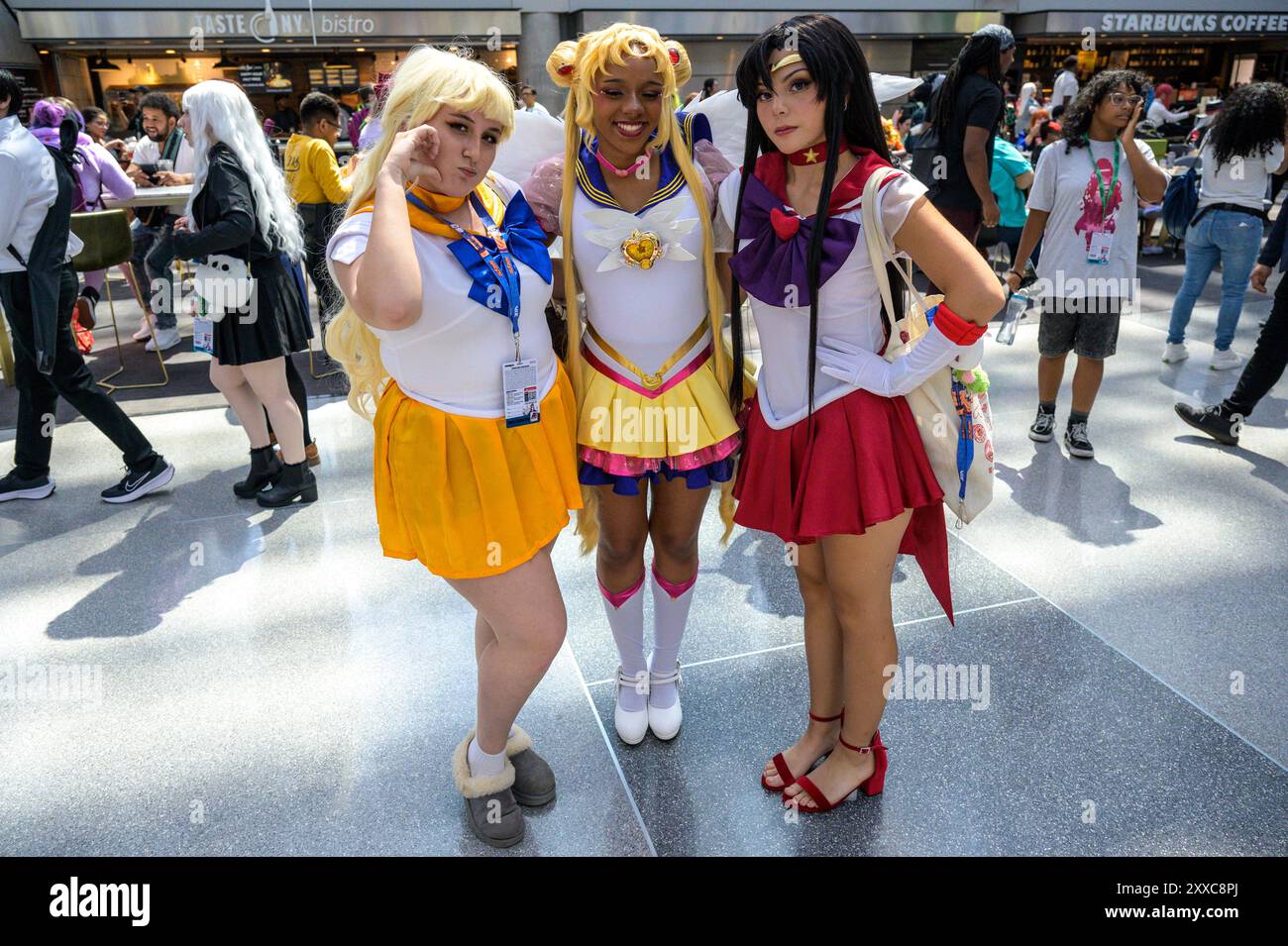 New York, NY, USA. 23rd Aug, 2024. Cosplayers showed up as their ...