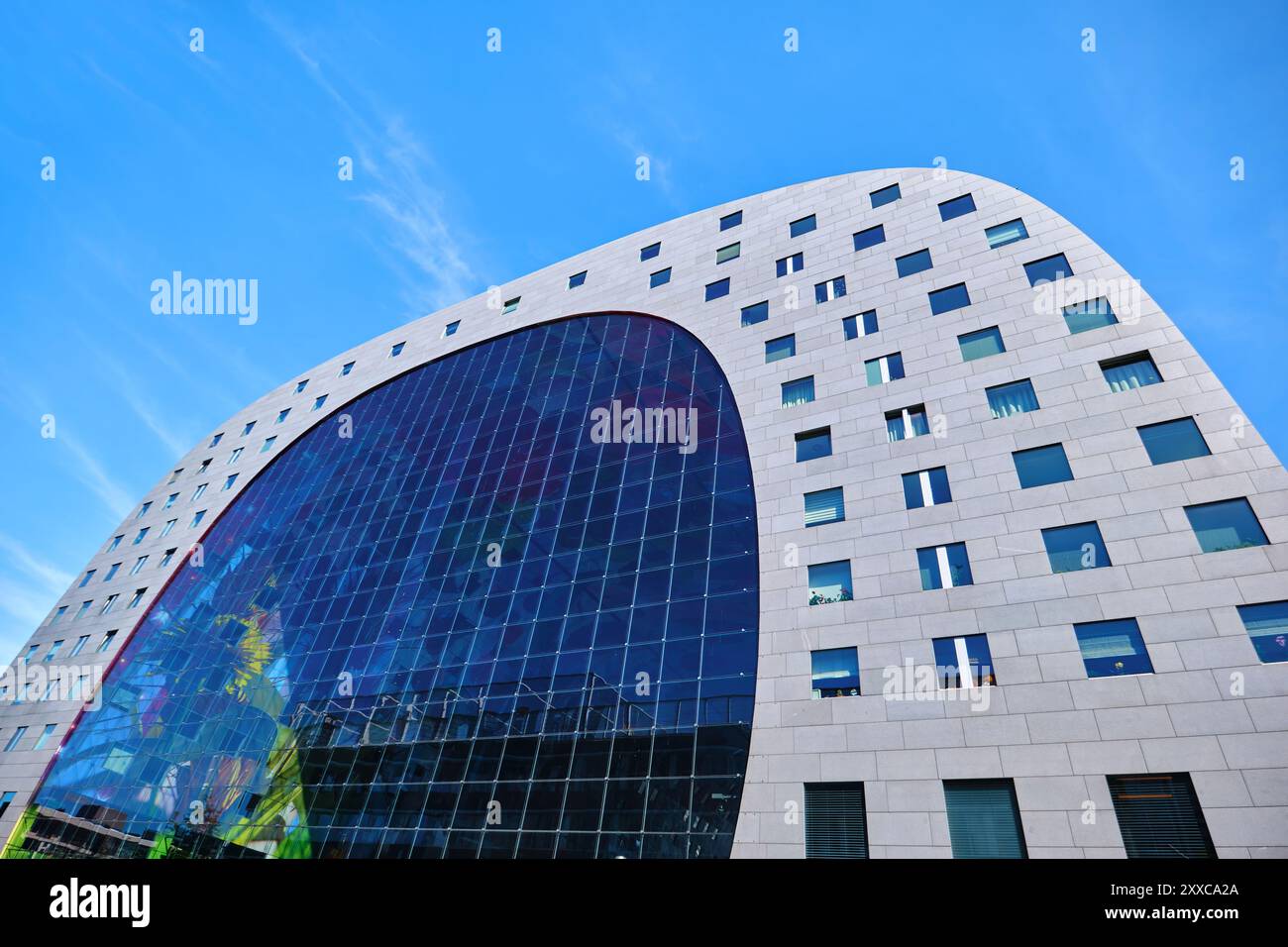 Rotterdam, Netherlands, The Markthal, a residential and office building ...