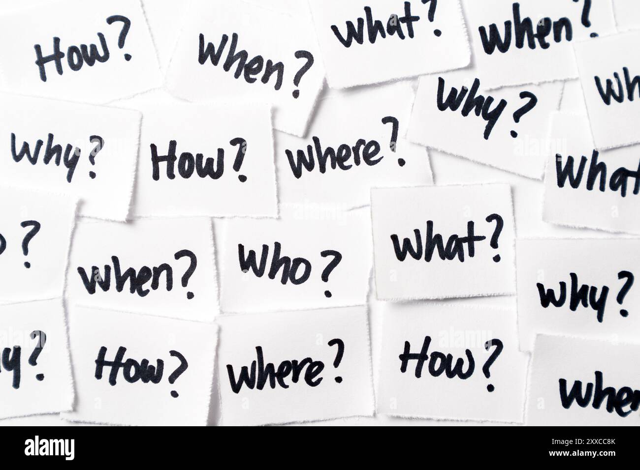 The essential questions and answers section Stock Photo - Alamy