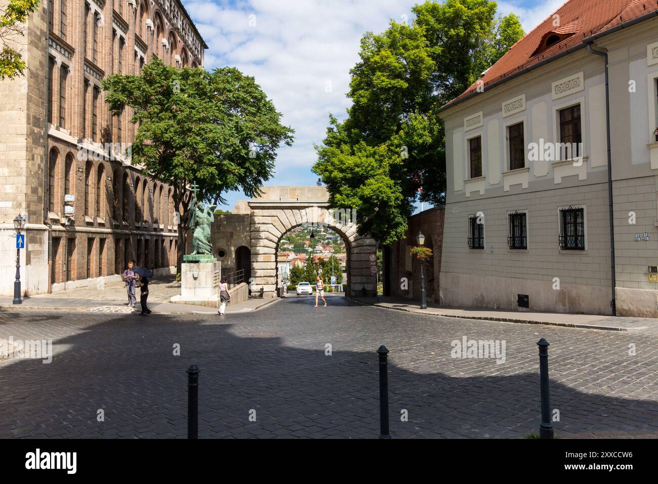 Vienna Gate (Becsi kapu), Buda Castle district, Budapest, Hungary Stock ...