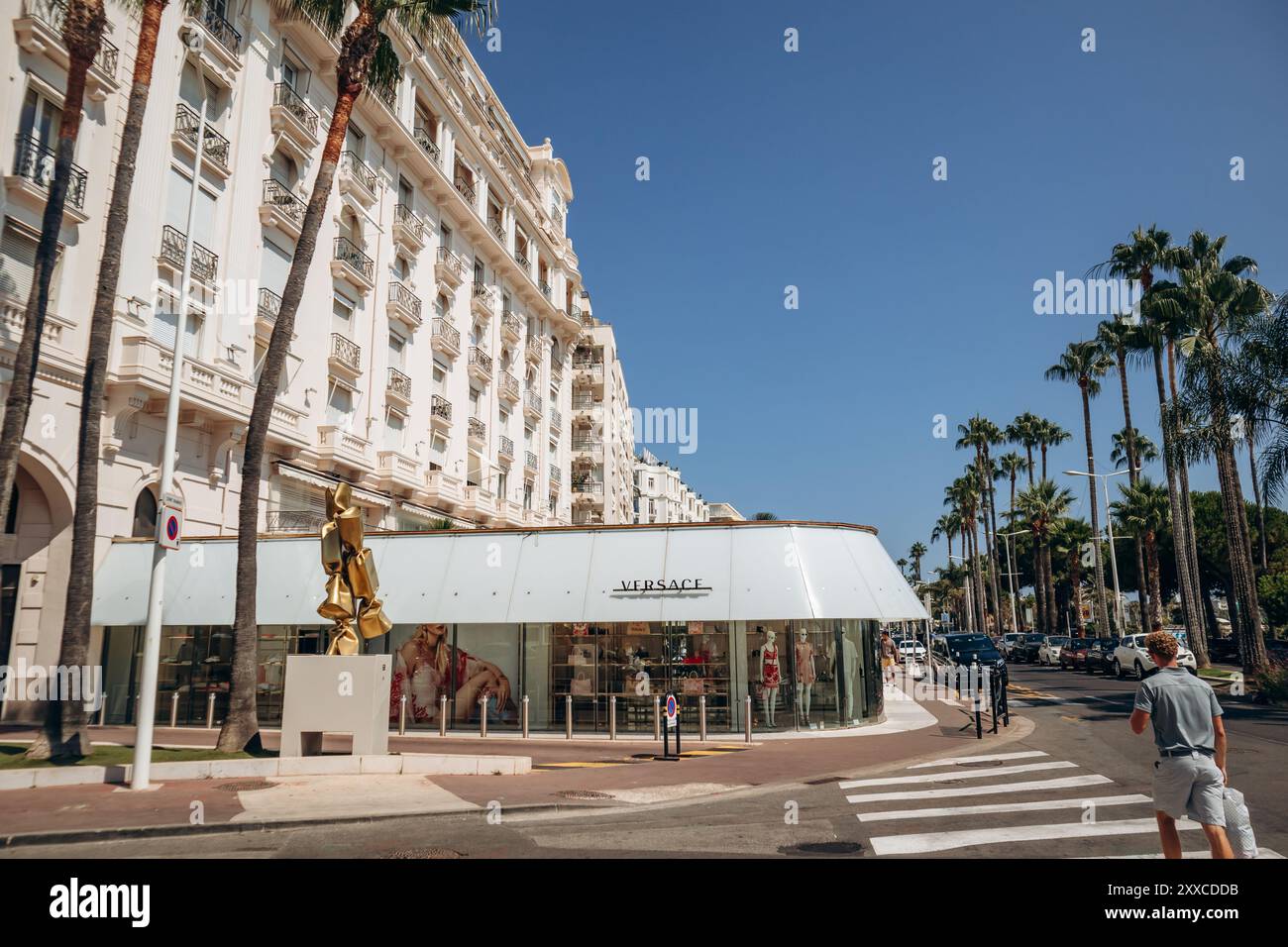 Cannes, France - August 1, 2024: Facade of the Versace boutique in ...
