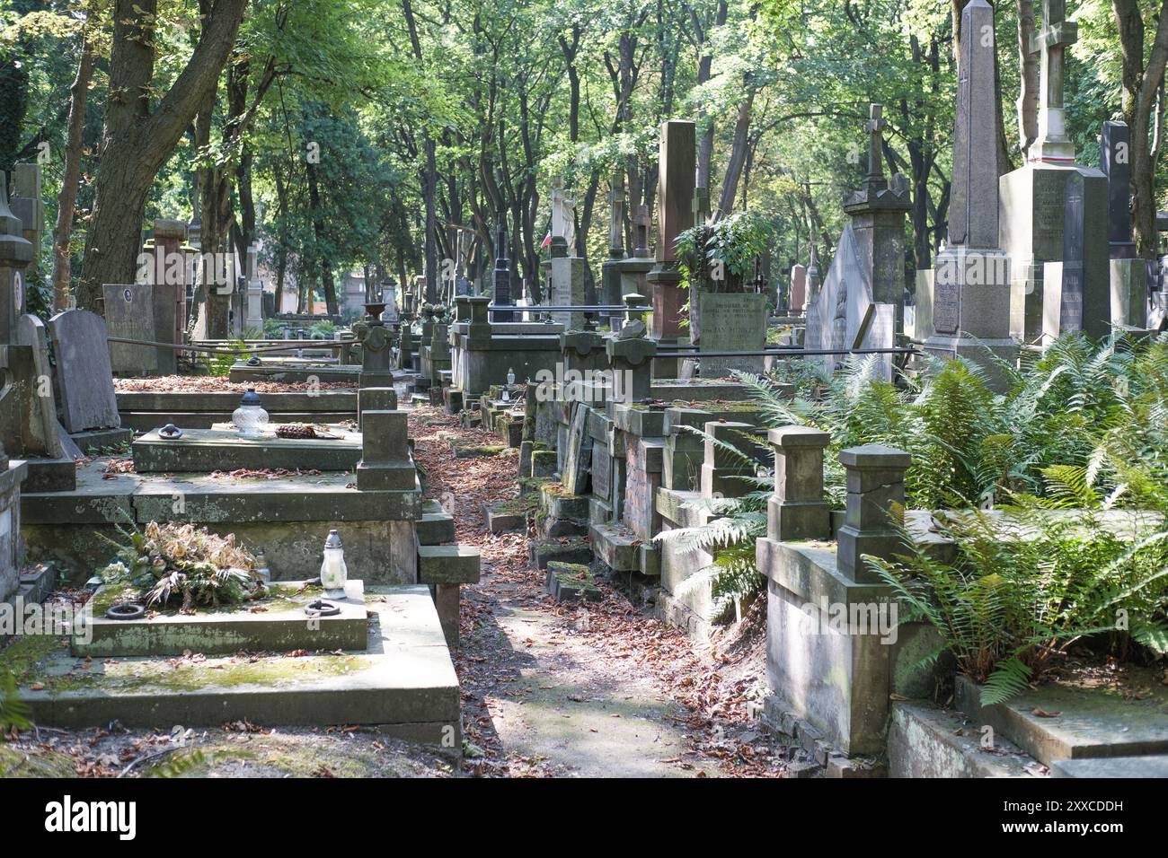 View of Powazki Cemetery in Warsaw was founded in 1790, it is the most ...