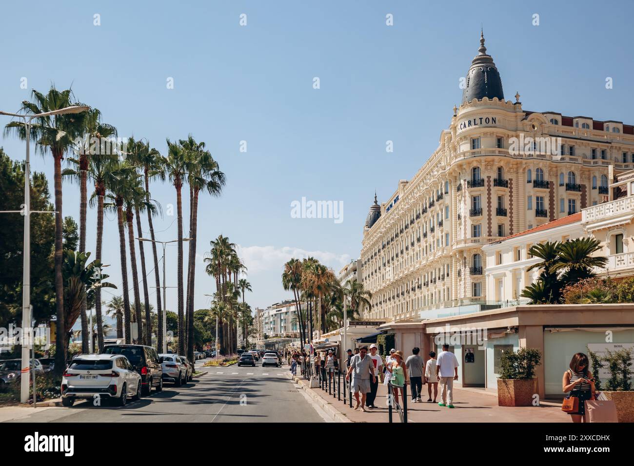 Cannes, France - August 1, 2024: View of the famous Carlton Hotel in ...
