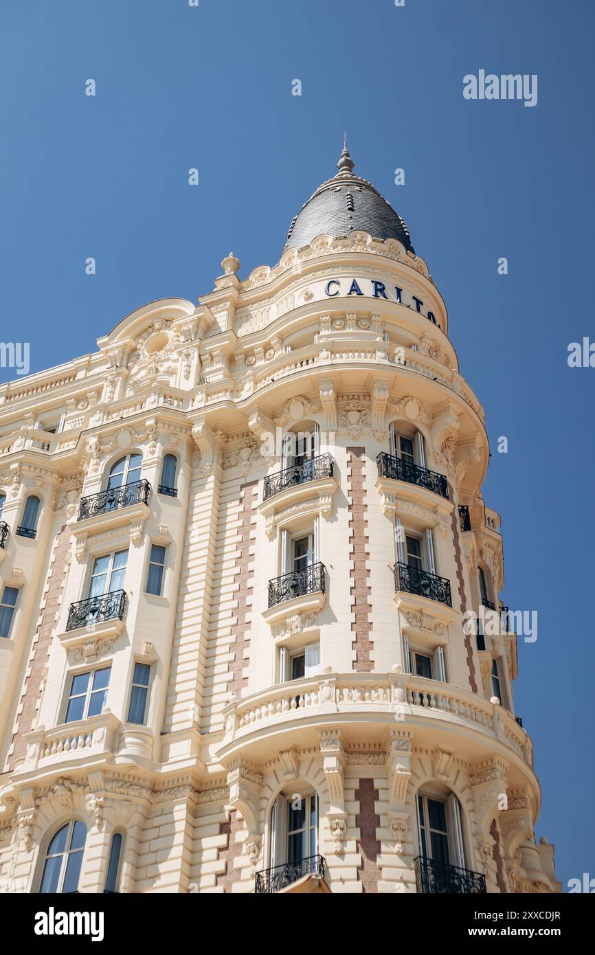 Cannes, France - August 1, 2024: View of the famous Carlton Hotel in ...