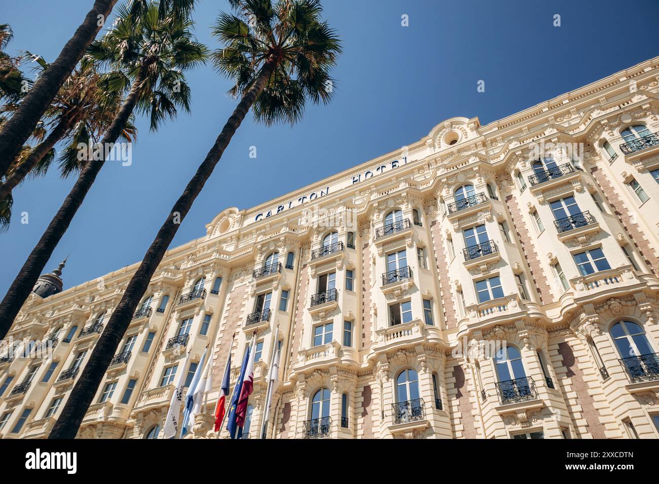 Cannes, France - August 1, 2024: View of the famous Carlton Hotel in ...