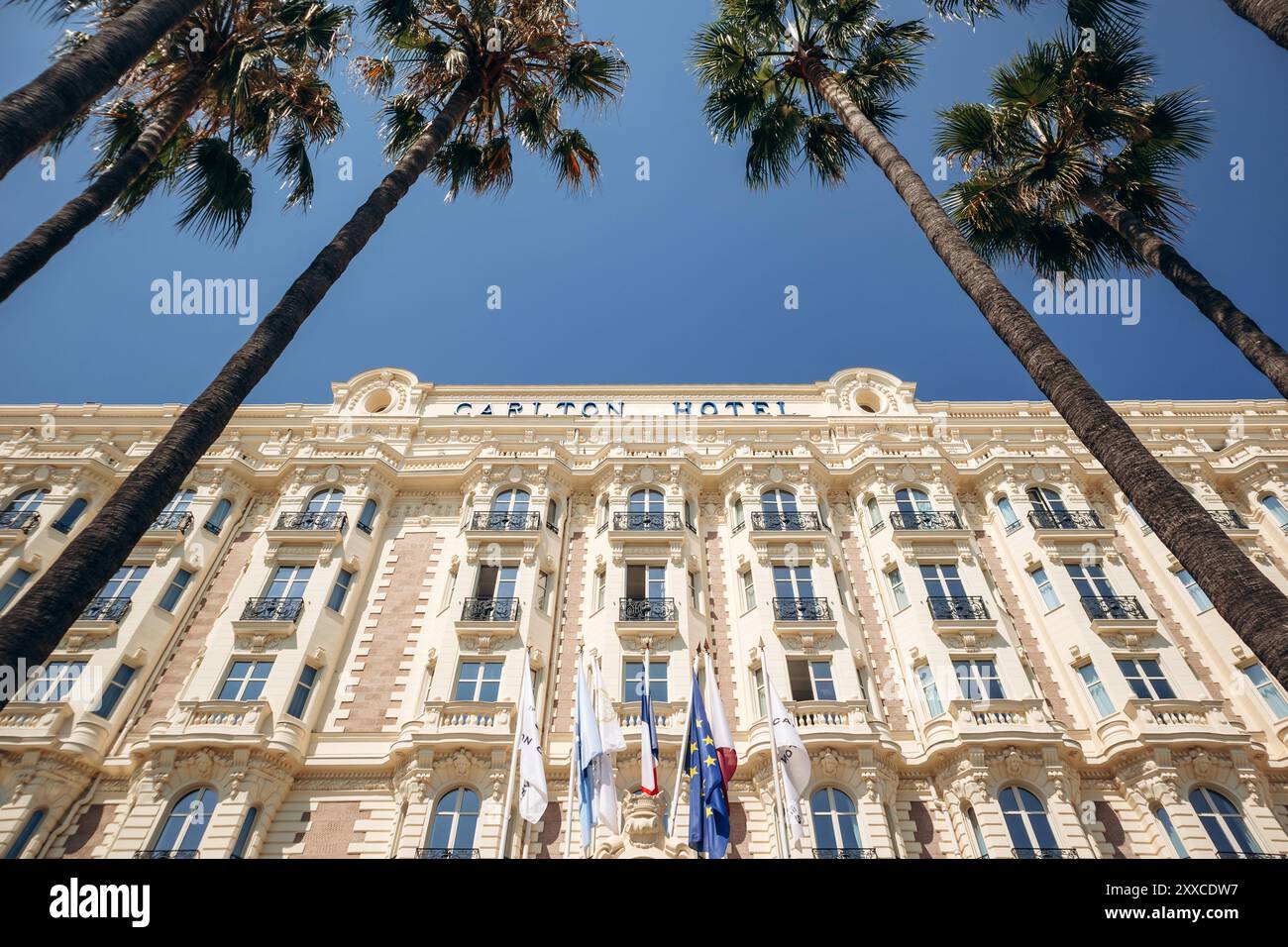 Cannes, France - August 1, 2024: View of the famous Carlton Hotel in ...