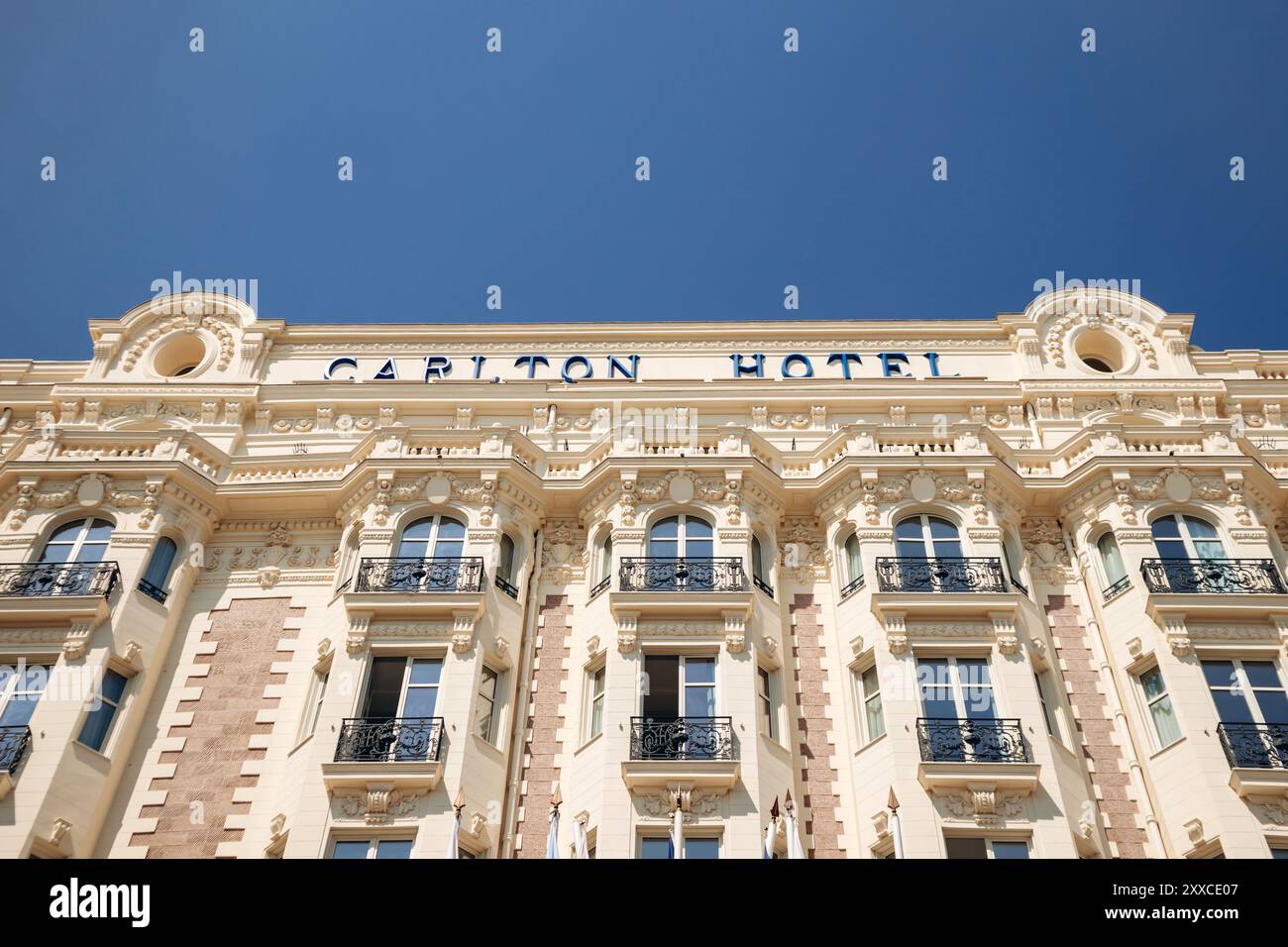 Cannes, France - August 1, 2024: View of the famous Carlton Hotel in ...