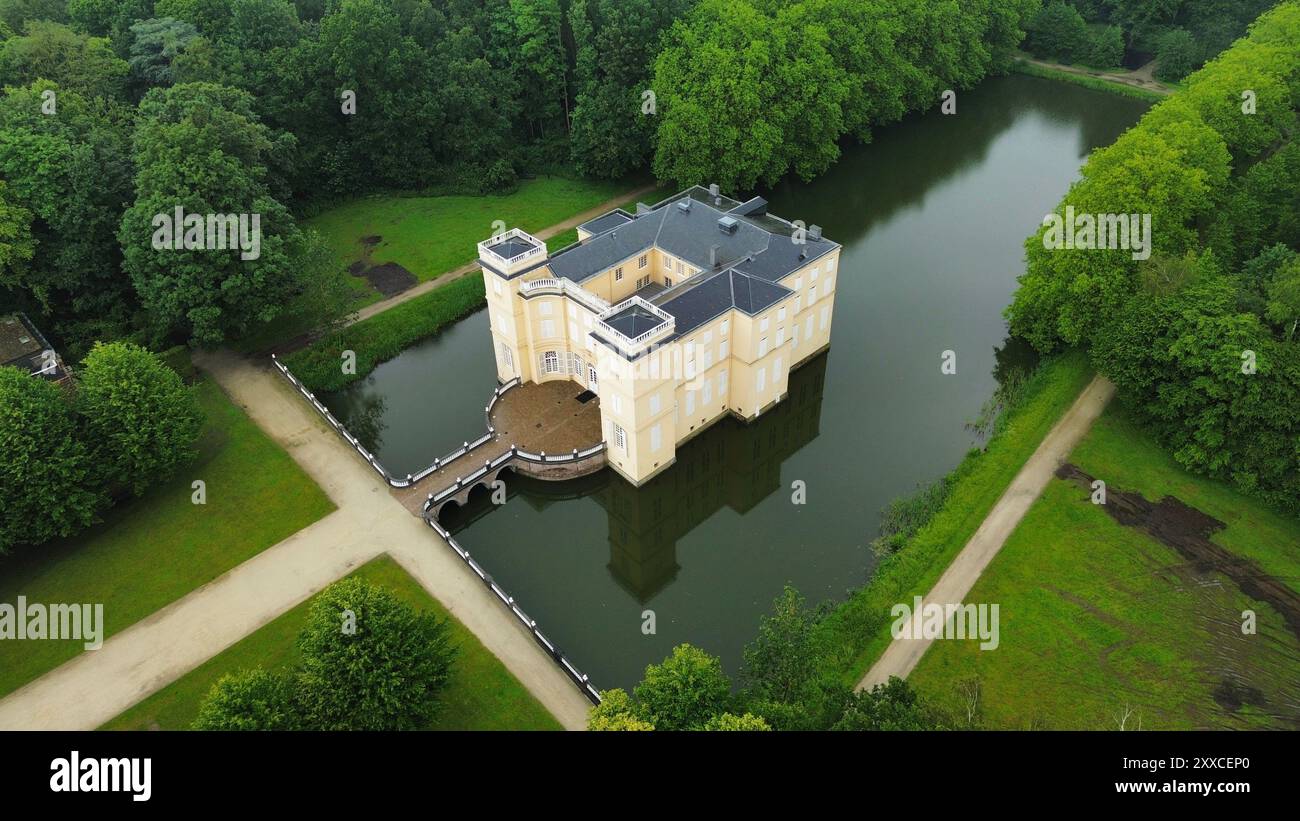 drone photo Ursel castle Belgium europe Stock Photo - Alamy