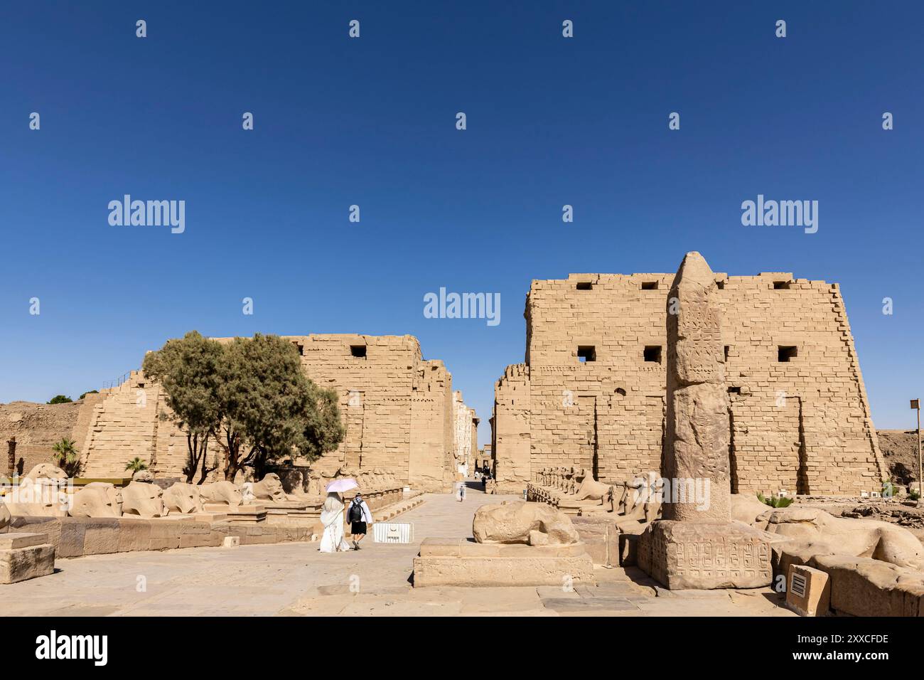 Karnak Temple, Amun temple, First pylon, tower gate, Luxor, Egypt ...