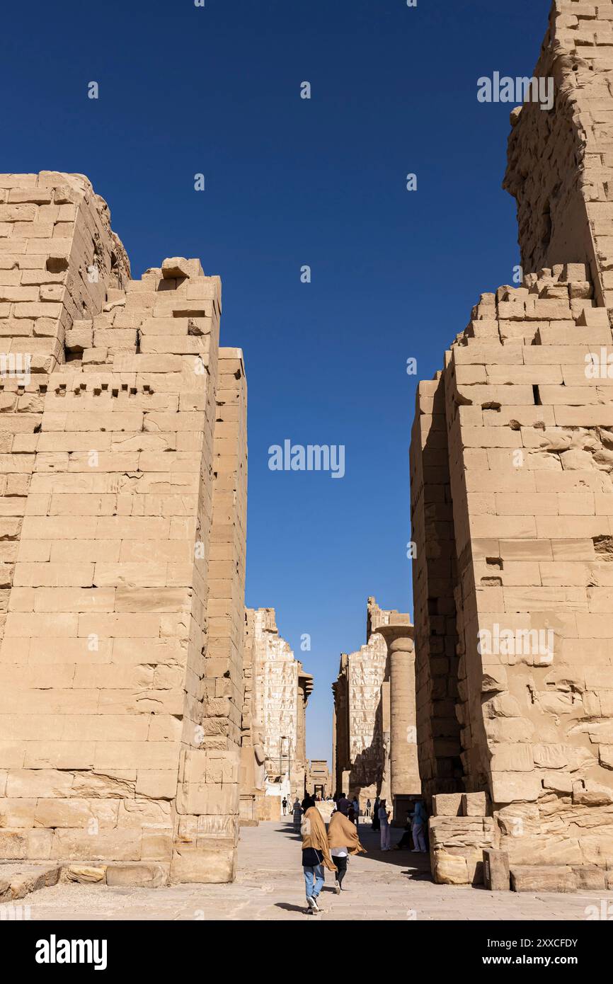 Karnak Temple, Amun temple, First pylon, tower gate, Luxor, Egypt ...