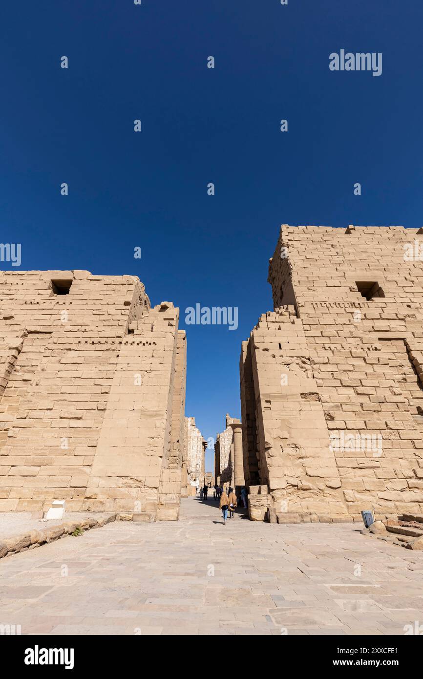 Karnak Temple, Amun temple, First pylon, tower gate, Luxor, Egypt ...